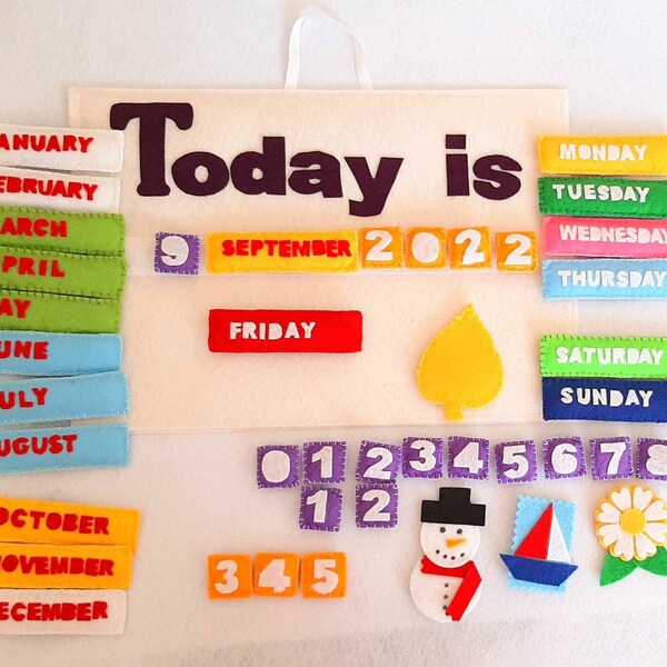 Kids Felt Calendar - Etsy