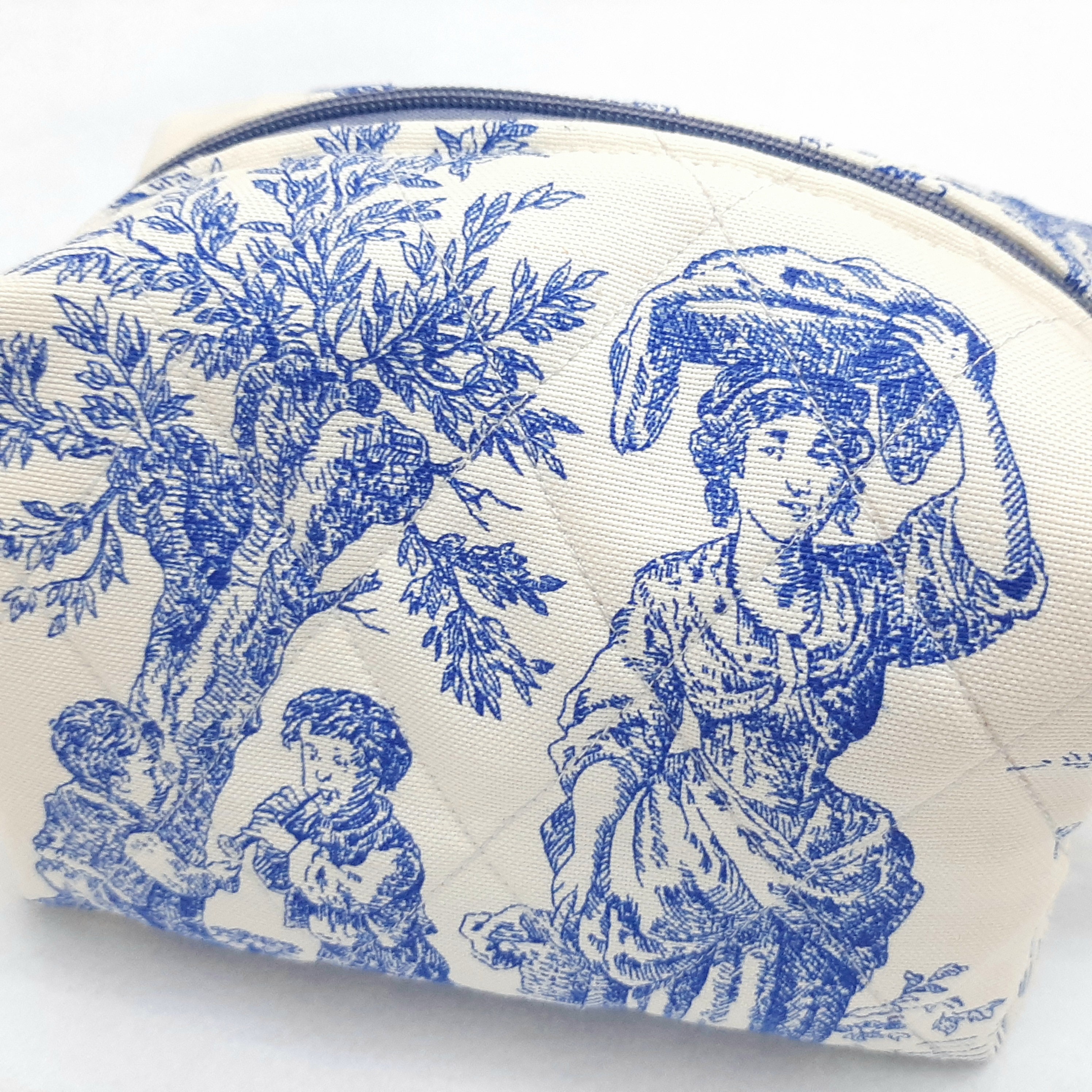 Quilted Makeup Bag,vintage French Countryside Cosmetic Bag - Etsy