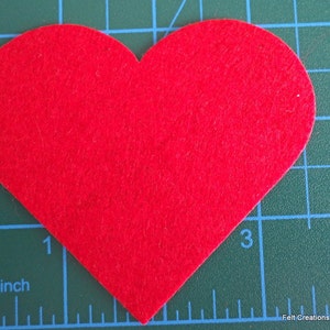 Die Cut Felt Hearts Felt Heart Shape Red Heart Appliques - Etsy