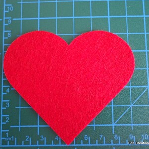 Die Cut Felt Hearts Felt Heart Shape Red Heart Appliques - Etsy