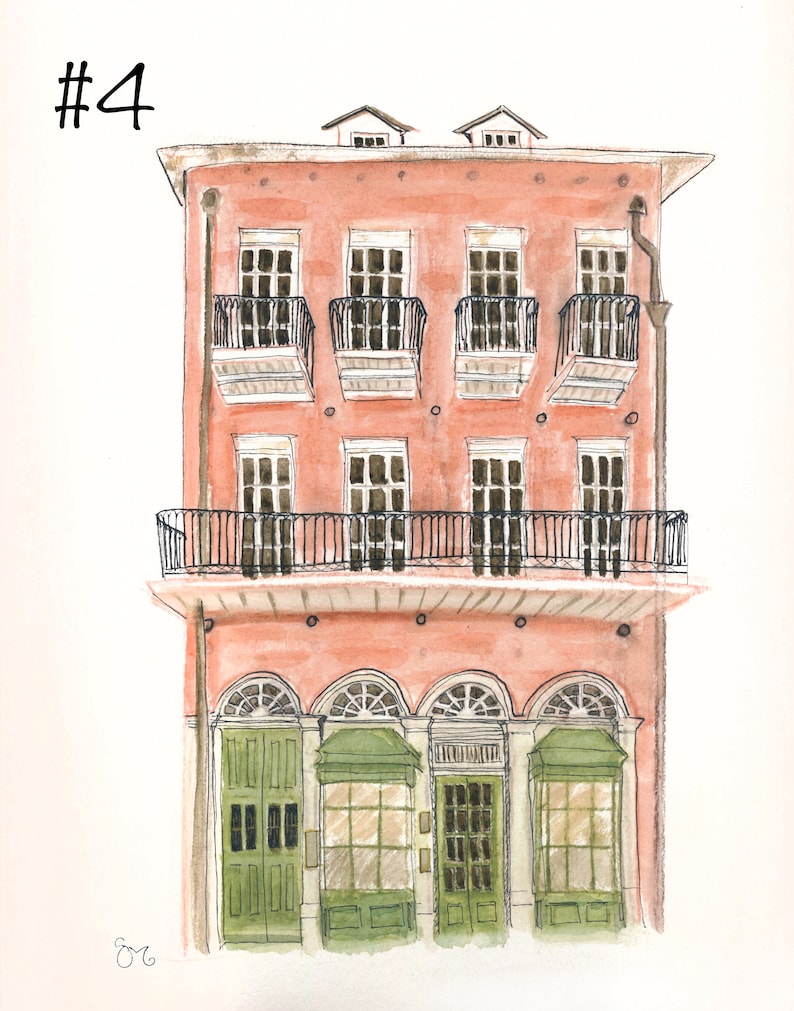 Set of 3 8x10 New Orleans French Quarter Gicleé Watercolor - Etsy