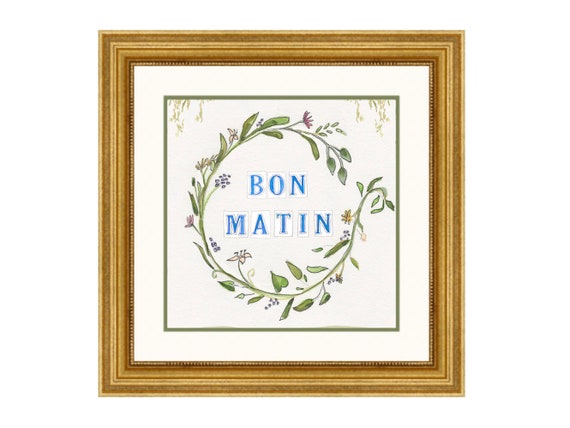 Bon Matin Watercolor Sign New Orleans French Creole - Etsy