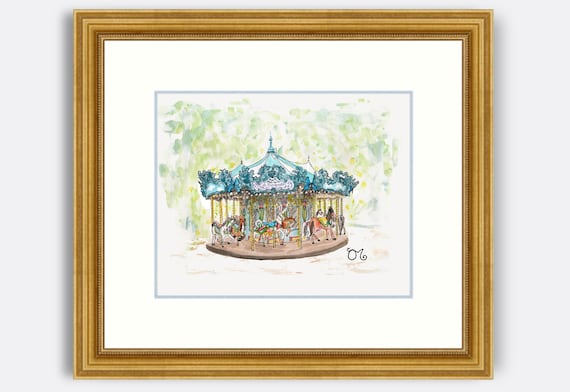 Carousel Drawing Attempted Bloggery: Carousel: Abe Birnbaum New Yorker