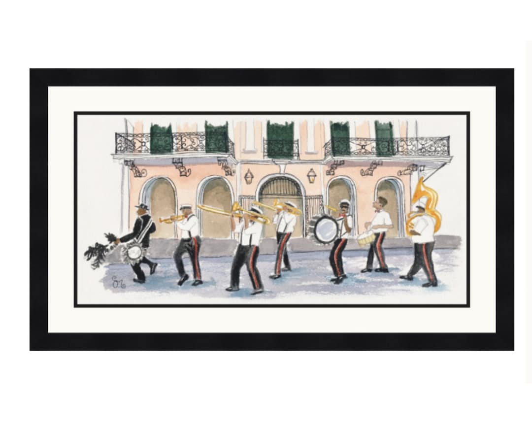 Royal Second Line - New Orleans Second Line Watercolor Giclée Print ...