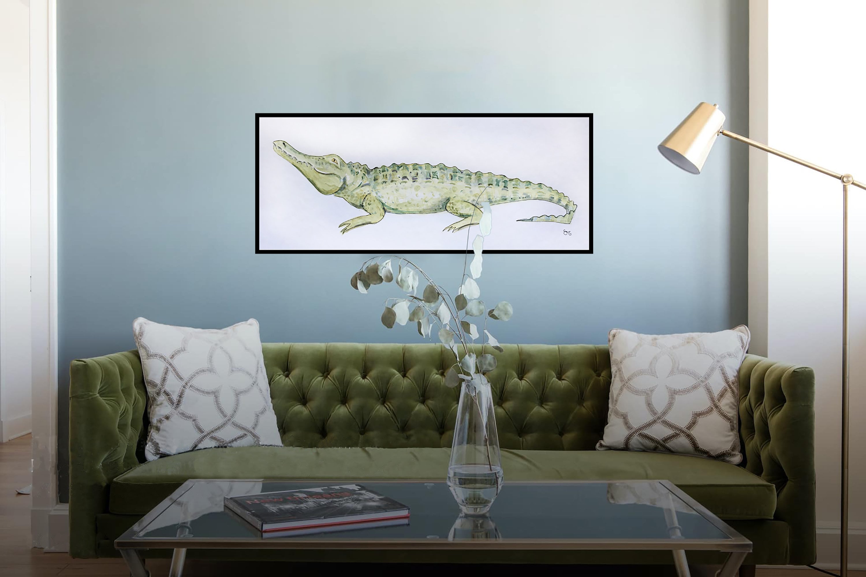 Alligator Watercolor Print - Etsy