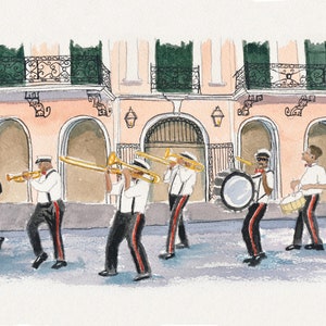 Royal Second Line - New Orleans Second Line Watercolor Giclée Print ...