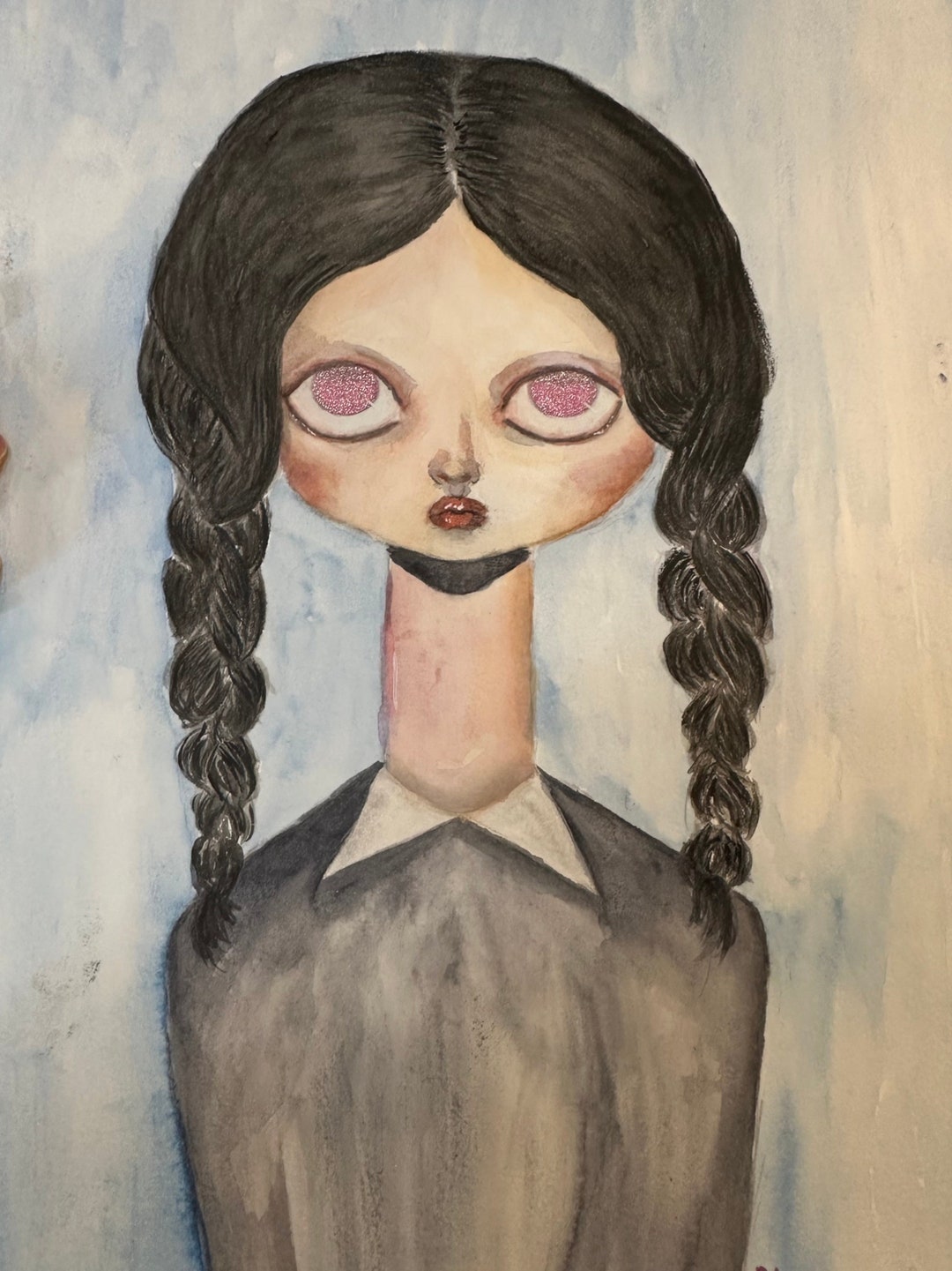 Digital Download Wednesday Addams Water Color Painting - Etsy