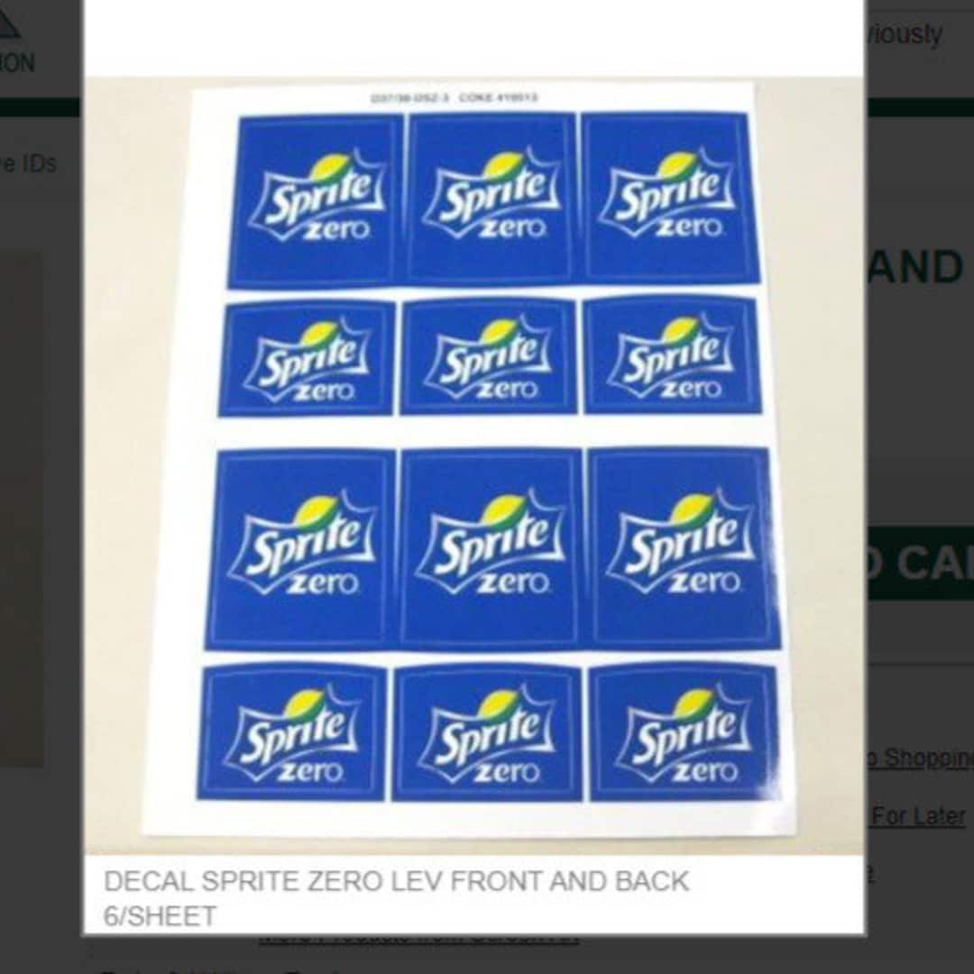 Decal Sprite Zero Lev Front and Back 6/sheet D37/38-dsz-3 - Etsy