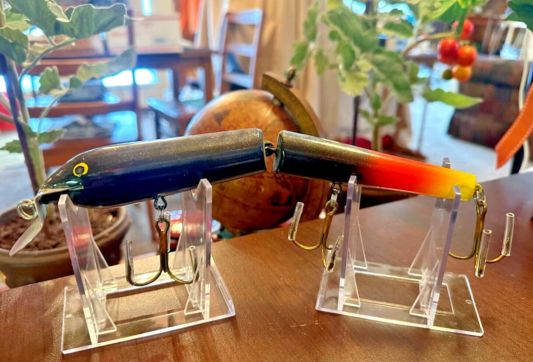 Musky Muskie Collector Vintage Lure Hand Made Jointed 3 Treble Hooks 10 ...