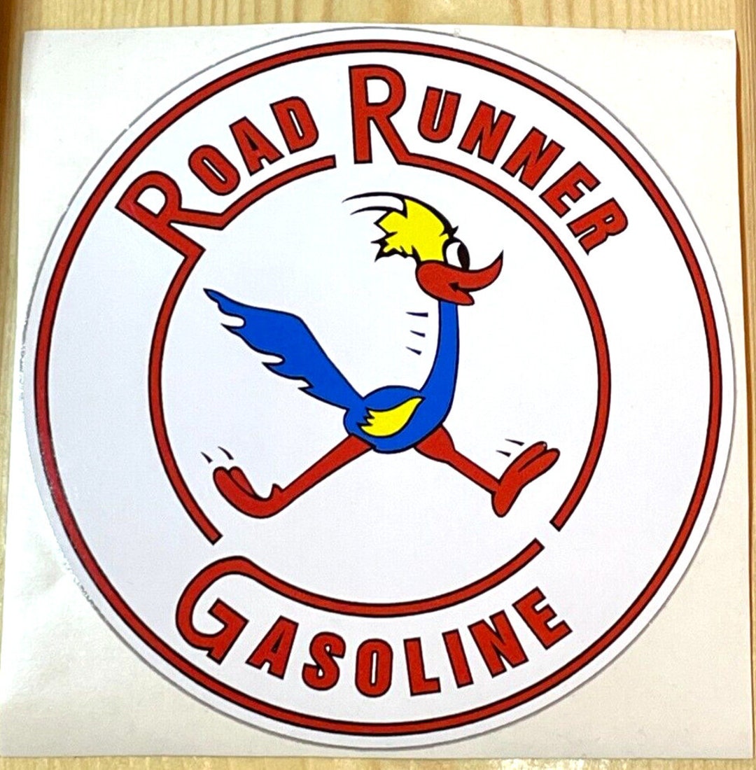 Road Runner Gasoline, Racing Car Sticker, Vintage, Large, 4.75 Diameter ...