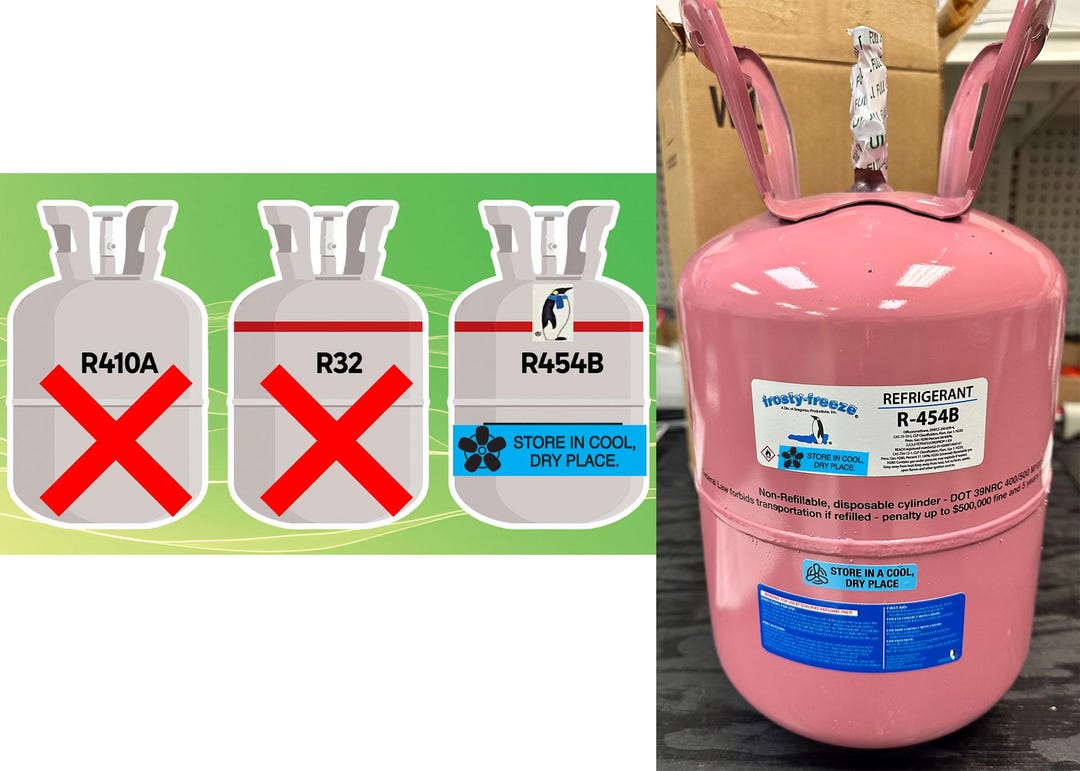R454b Refrigerant, 3 Lb., Replaces R410a in New Equipment Designs ...