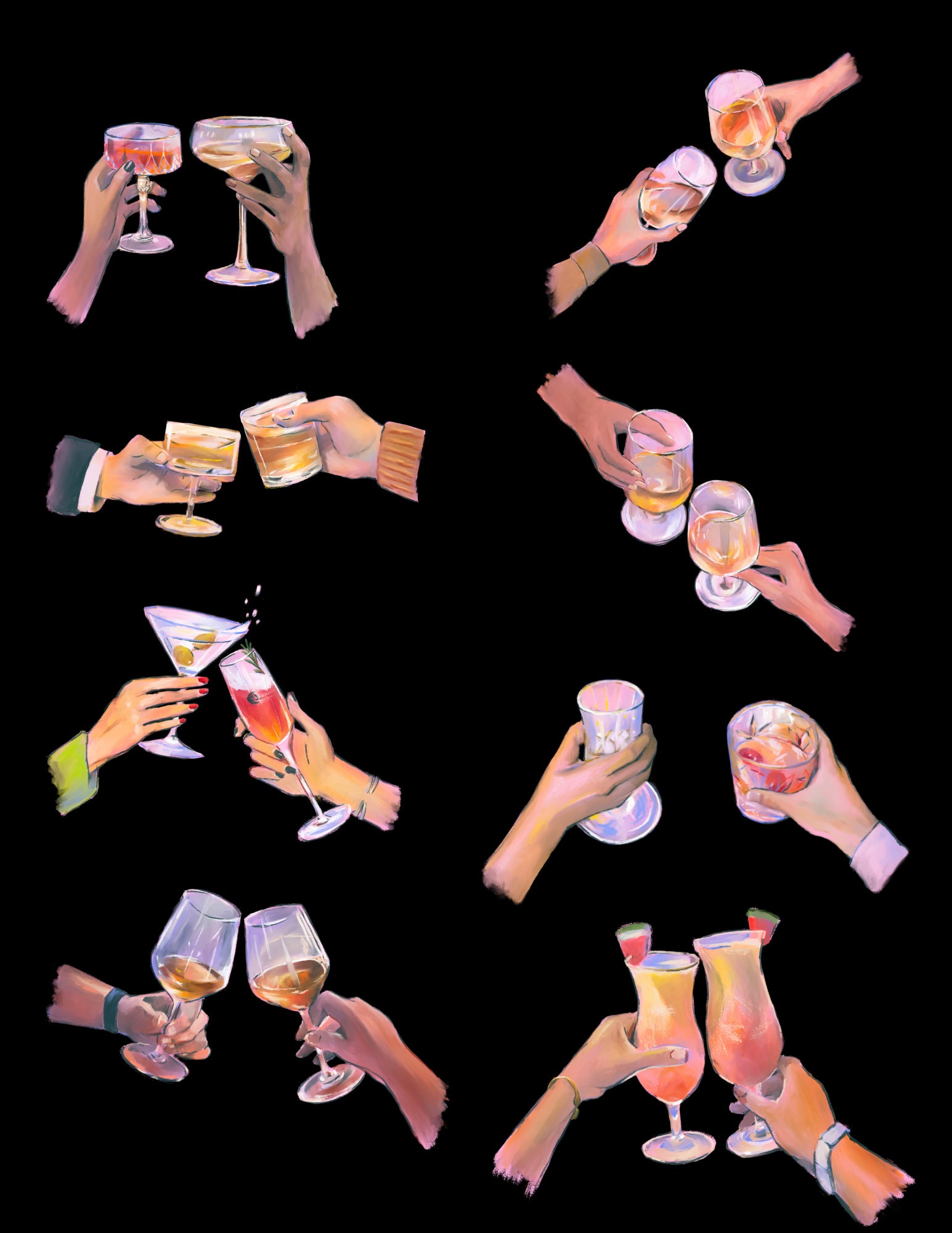 Signature Drink Sign, Modern Watercolor Editable Drink Menu, Printable ...