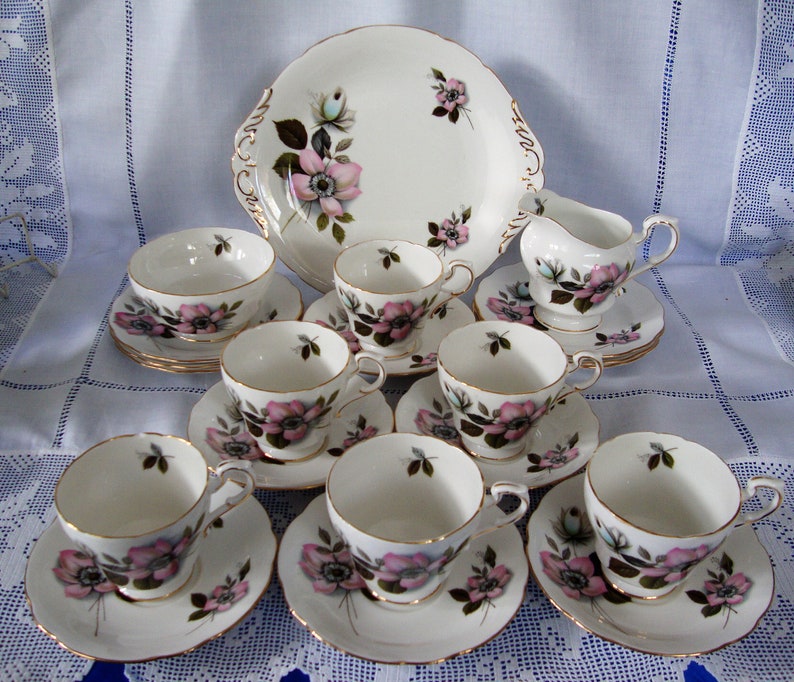 Immaculate PARAGON POMPADOUR Tea Set Perfect 21pc. - Etsy UK