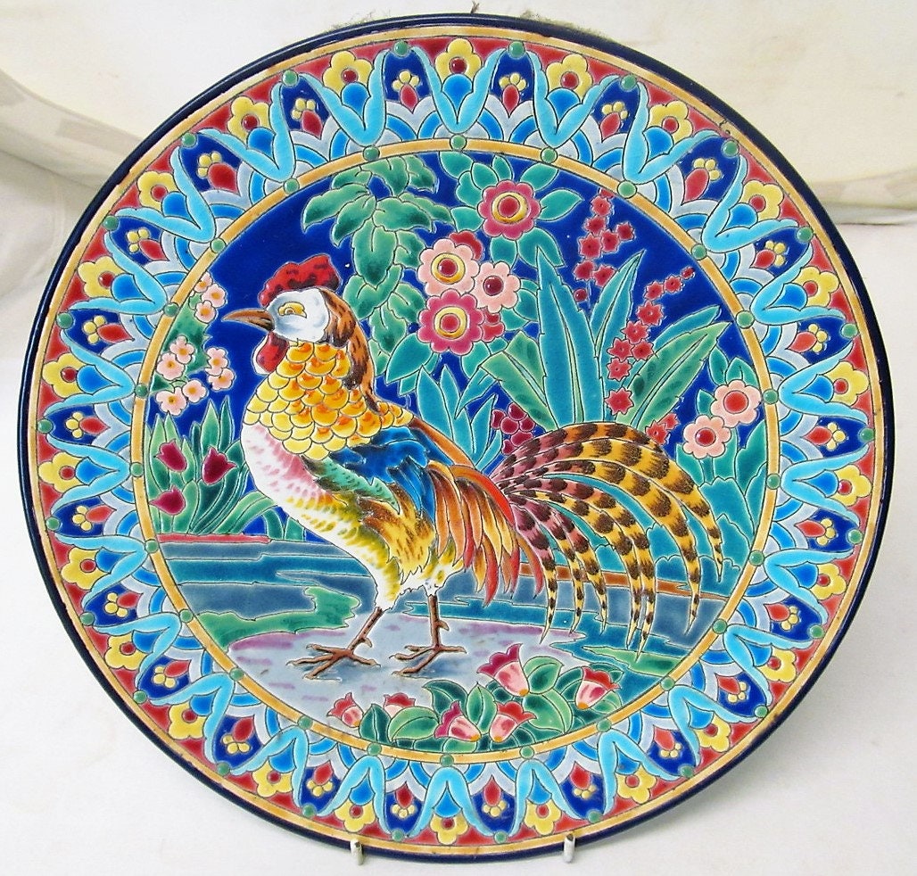 LONGWY Cabinet Plate Hand Painted Signed | Etsy