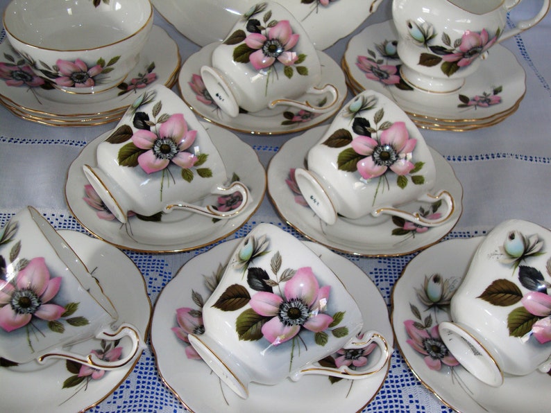 Immaculate PARAGON POMPADOUR Tea Set Perfect 21pc. - Etsy UK