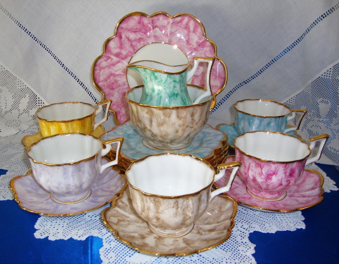 Exquisite SALISBURY Harlequin Tea Set 20 Pieces Ideal - Etsy