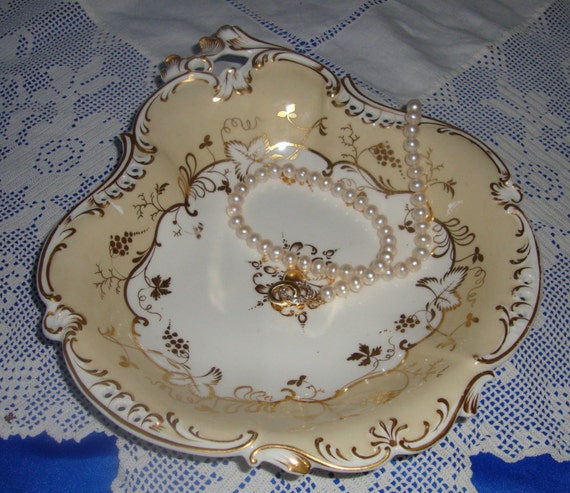 ANTIQUE VICTORIAN ROCKINGHAM China Oval Cake / Biscuit Plate | Etsy