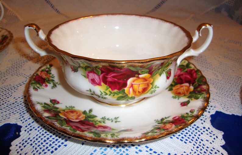 ROYAL ALBERT Old Country Roses Soup Bowls Creme Soup Bowl - Etsy UK