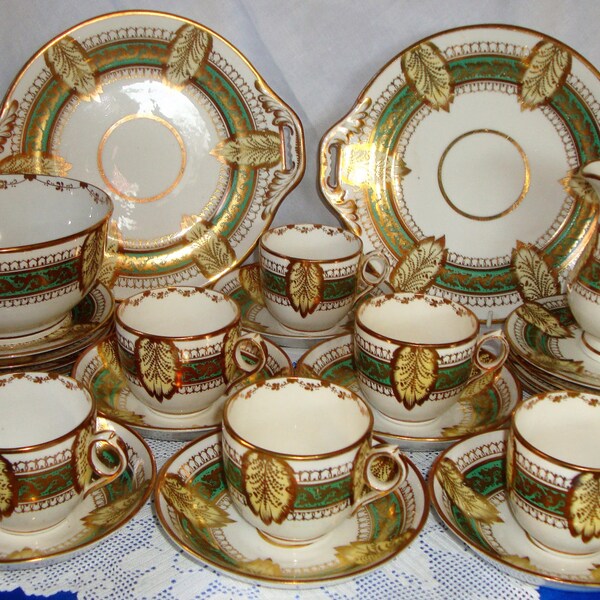 English Hand Painted Tea Set - Etsy