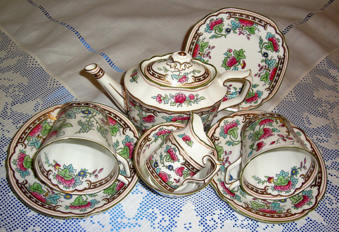 Vintage ROYAL CROWN DERBY Tea for Two Set / Service - Etsy