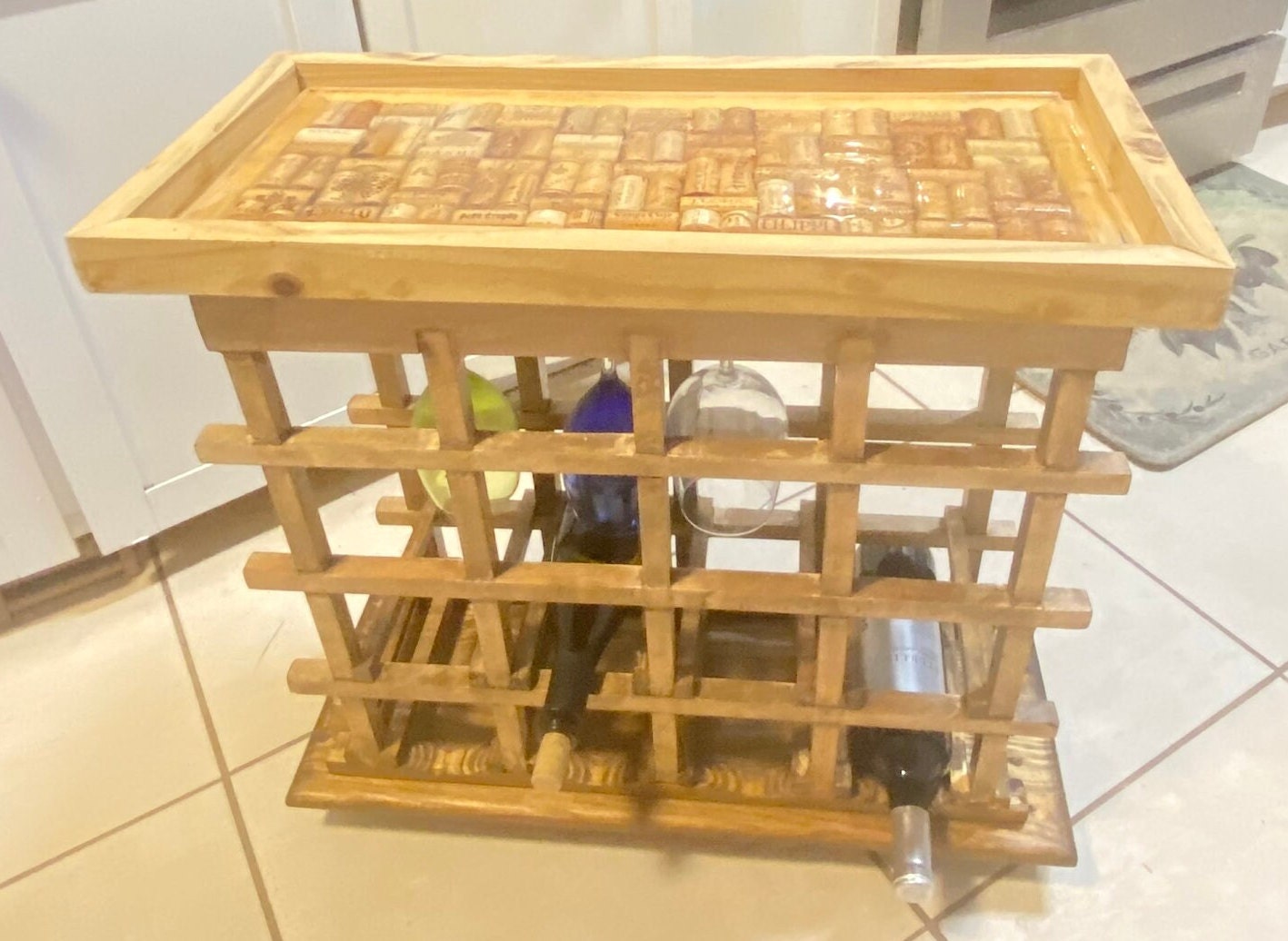 Rolling Wine Cart Table. - Etsy