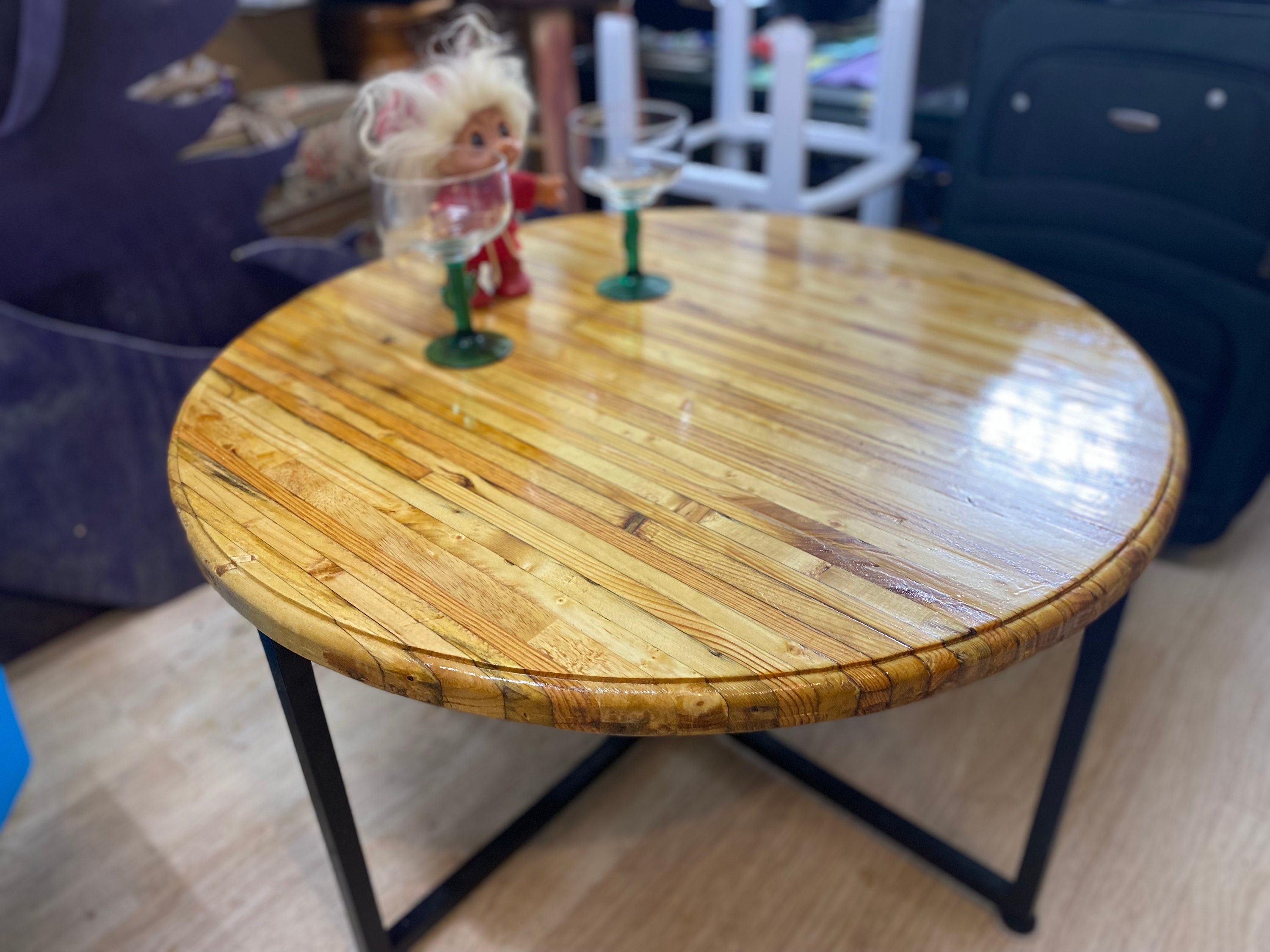 Handmade Round Rustic Coffee Table. - Etsy