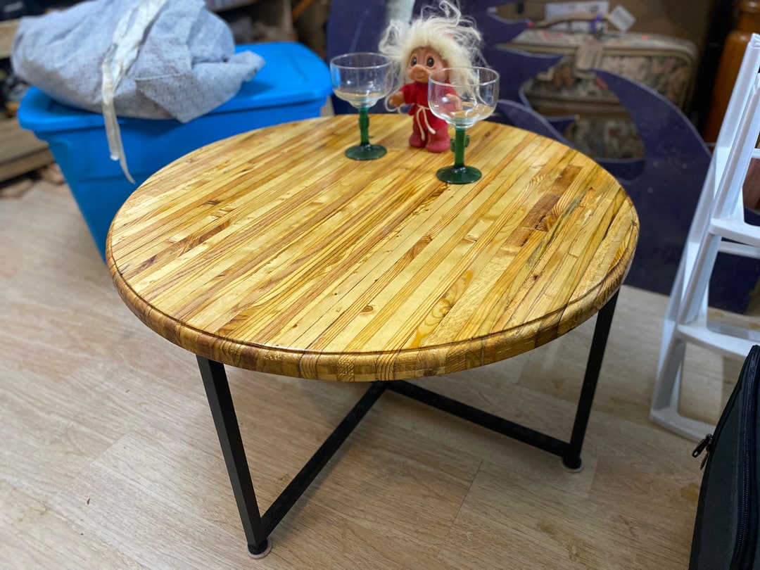 Handmade Round Rustic Coffee Table. - Etsy