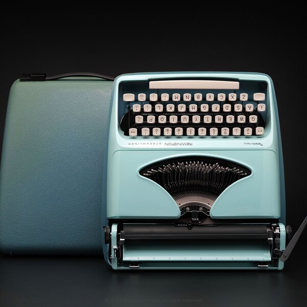 Blue Typewriter - Etsy
