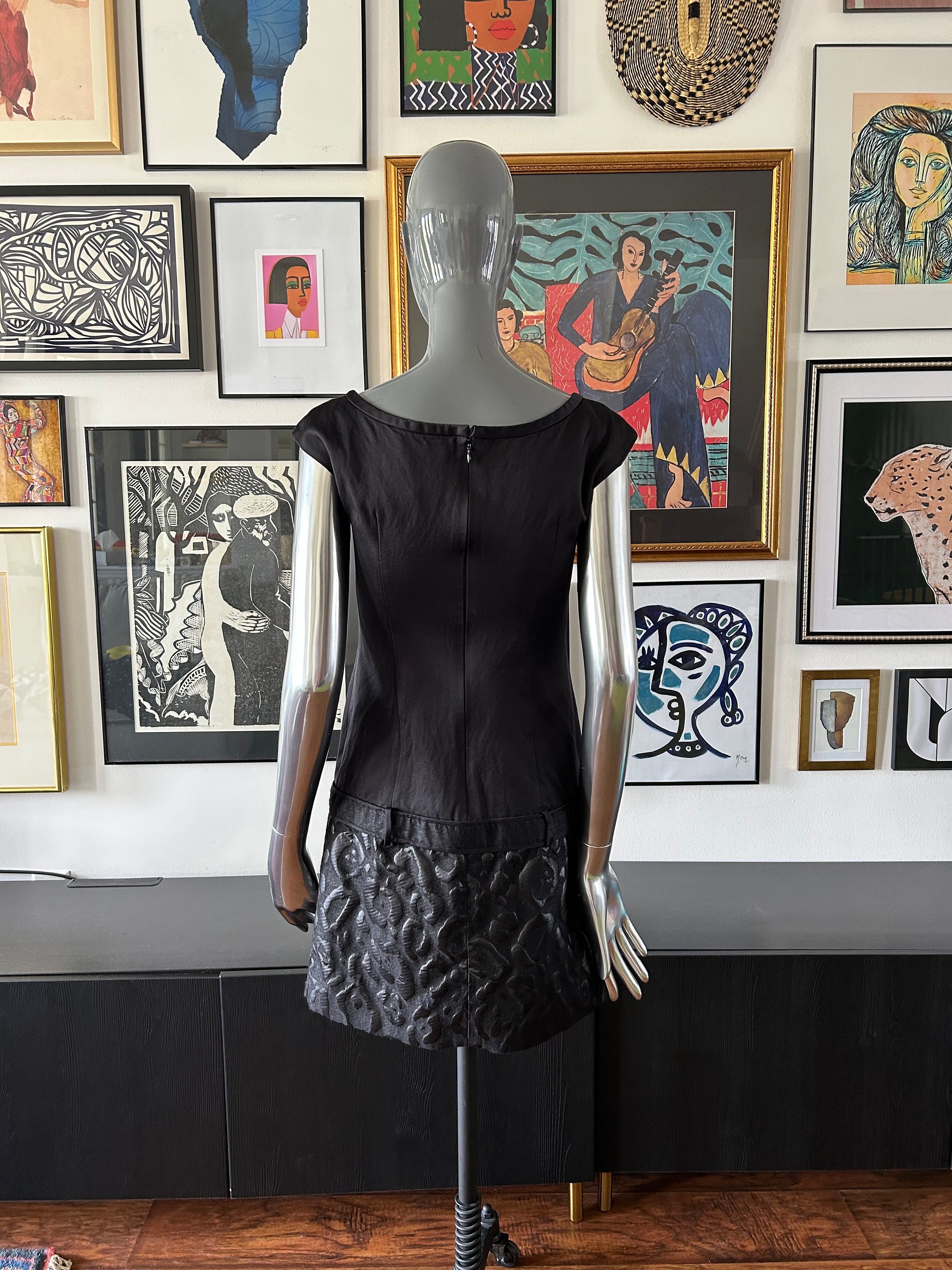 Early 00s Versace Collection LBD With Versace Logo, Mini Dress, Size 6 ...