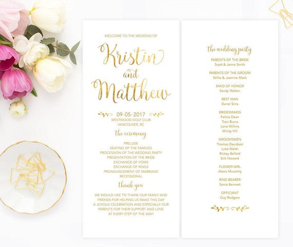 Golden Wedding Anniversary Program