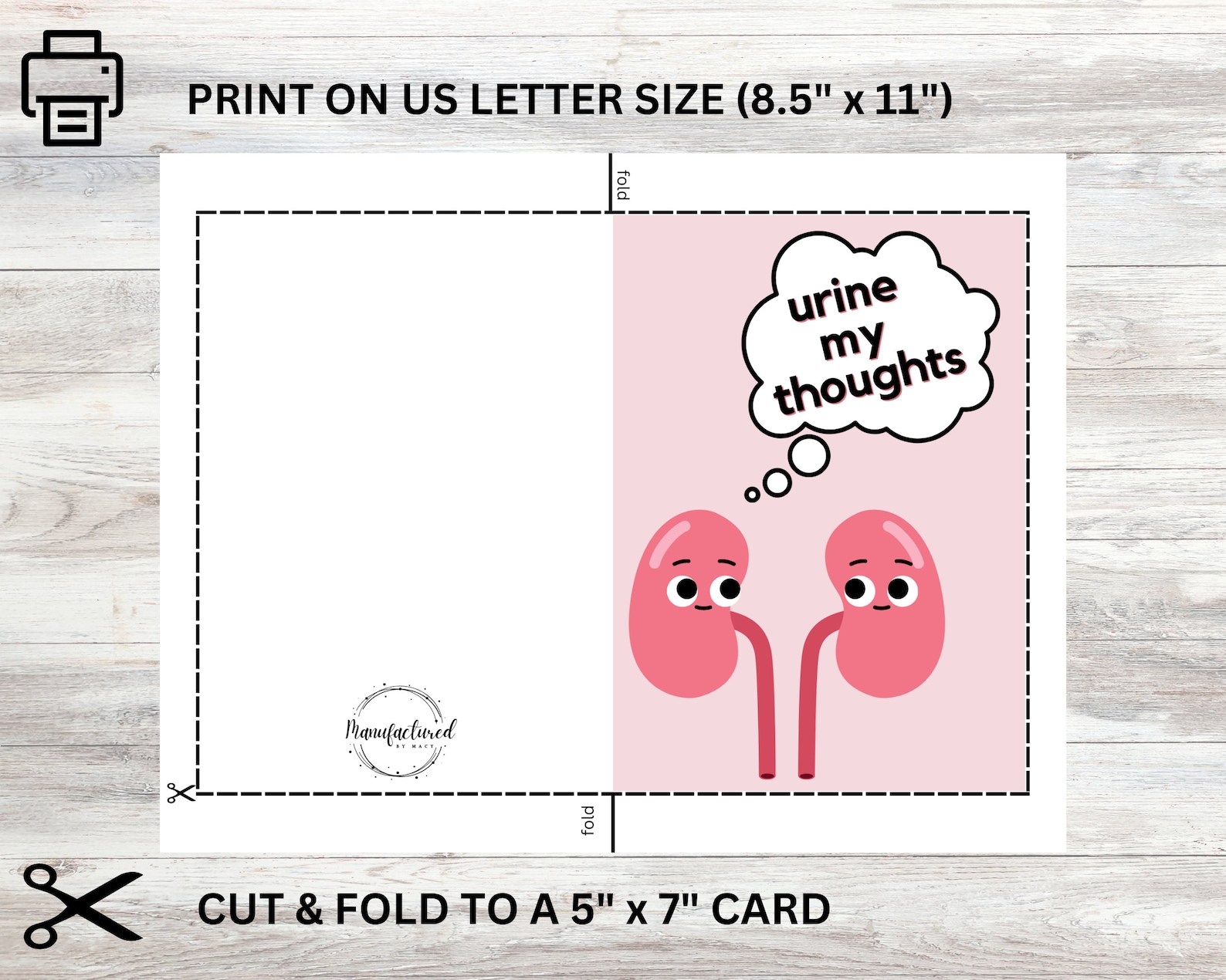 Urine My Thoughts Kidney Get Well Card (PDF, PNG, JPG) - Etsy