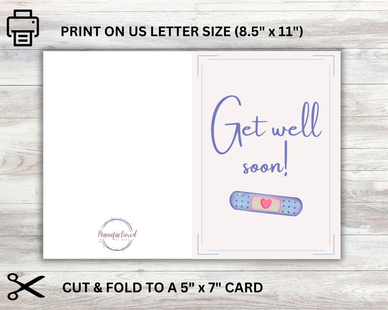Printable Get Well Soon Card Printable Get Well Card Illness Card ...