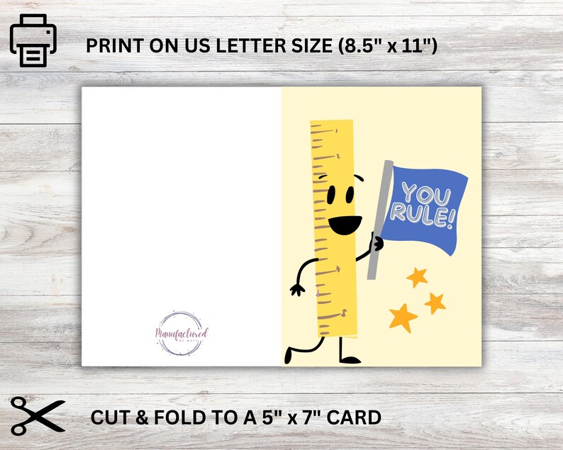 You Rule Printable Card Teacher Appreciation Card Student Encouragement ...