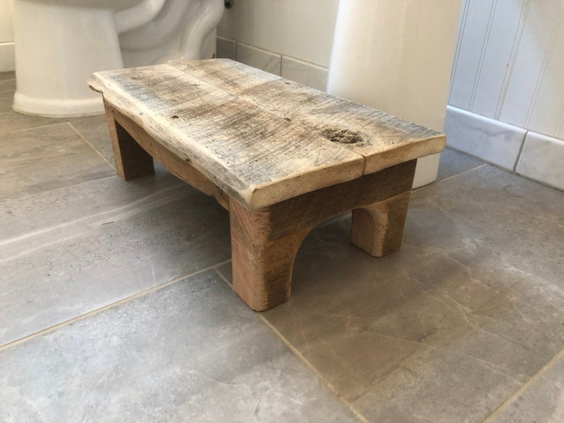 Rustic Distressed Wooden Step Stool Reclaimed Barn Wood | Etsy