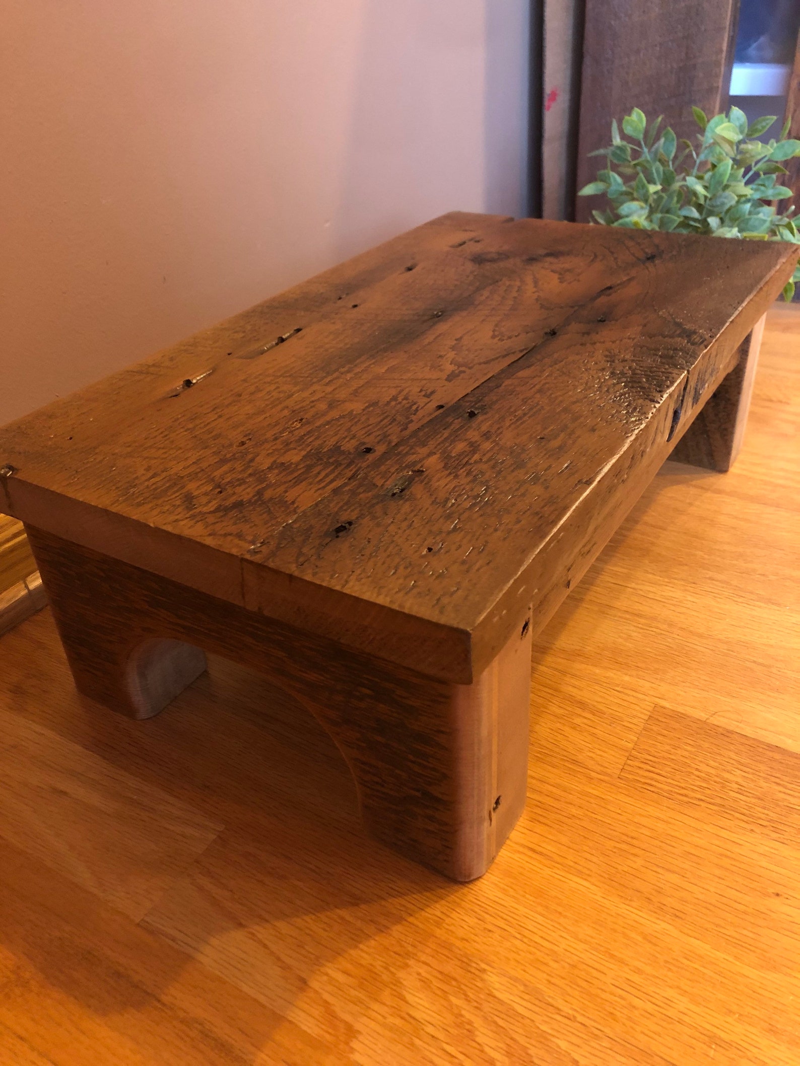 Rustic Distressed Wooden Step Stool - Reclaimed Barn Wood - Etsy