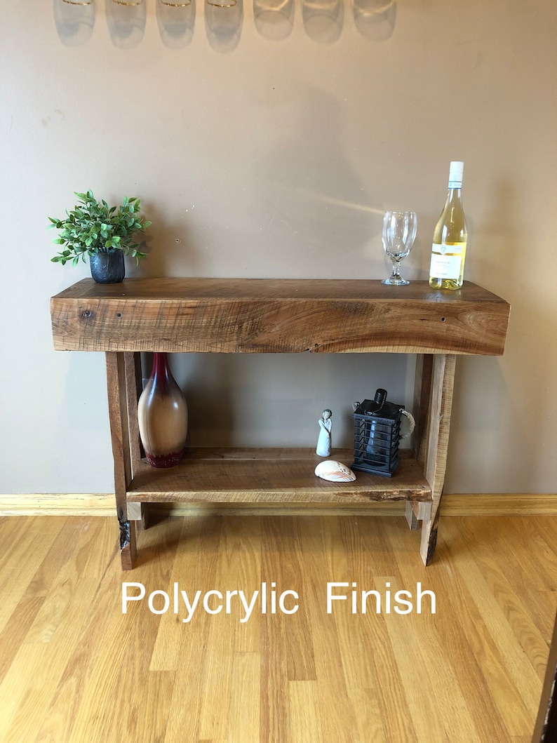 Reclaimed Cherry Wood Entry Way/console Table, Rustic, Rough-sawn ...