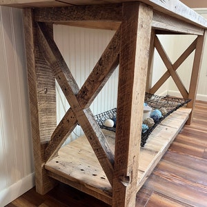 Rustic, Reclaimed Barn Wood Console Table. Custom Sizes and Finishes ...