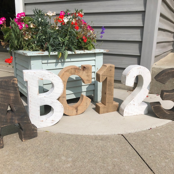 Rustic Wood Letters - Etsy