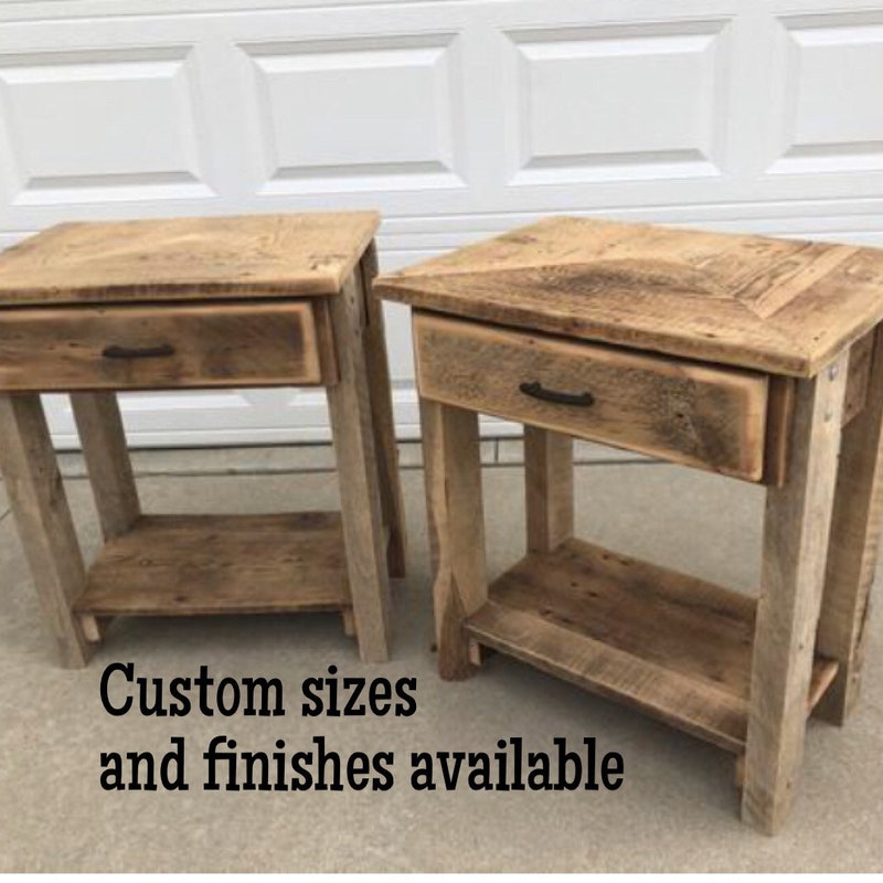 Reclaimed Beam End Table - Etsy