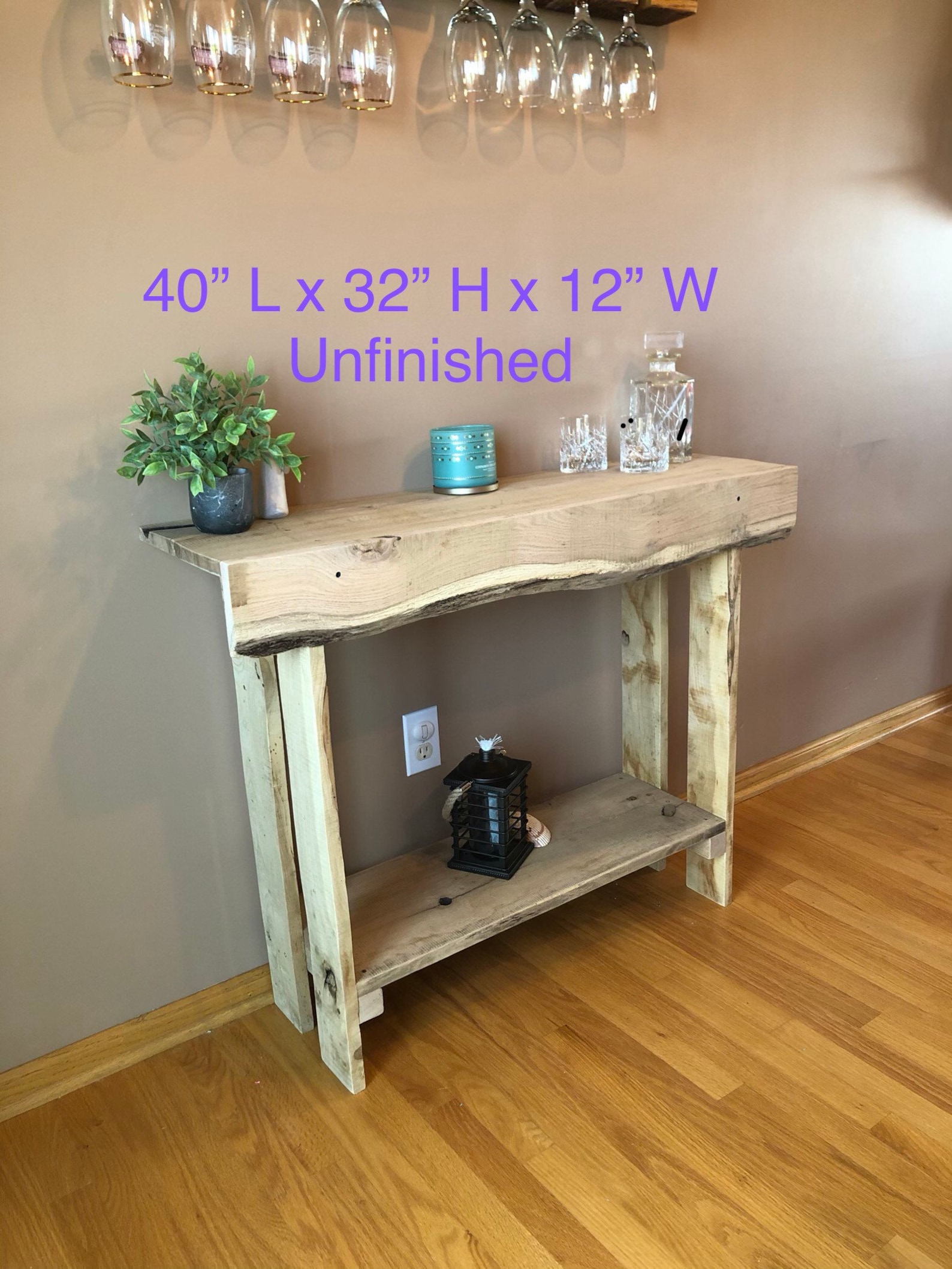 Custom Built Rough-sawn Oak Entry Way/console Table - Etsy