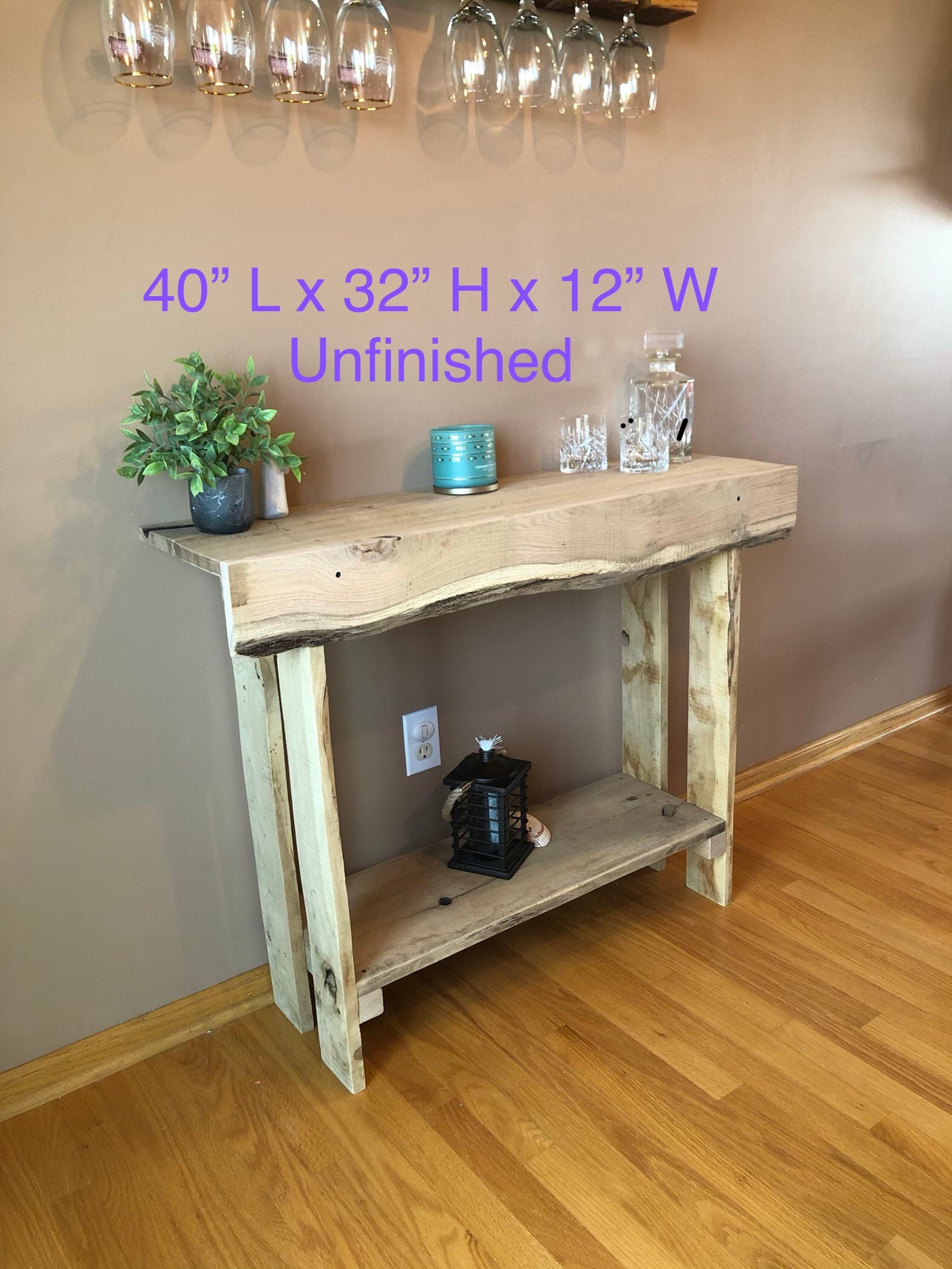 Custom Built Rough-sawn Oak Entry Way/console Table - Etsy Canada