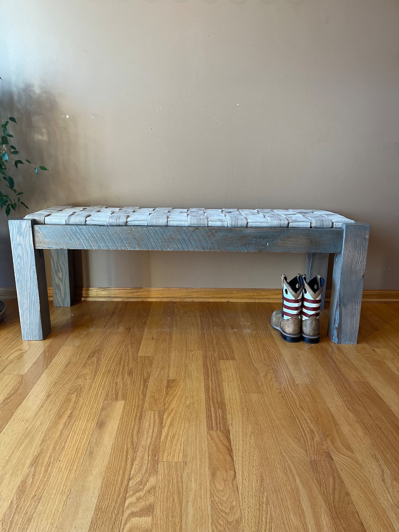 Reclaimed Fire Hose Bench. Custom Sizes and Finishes - Etsy