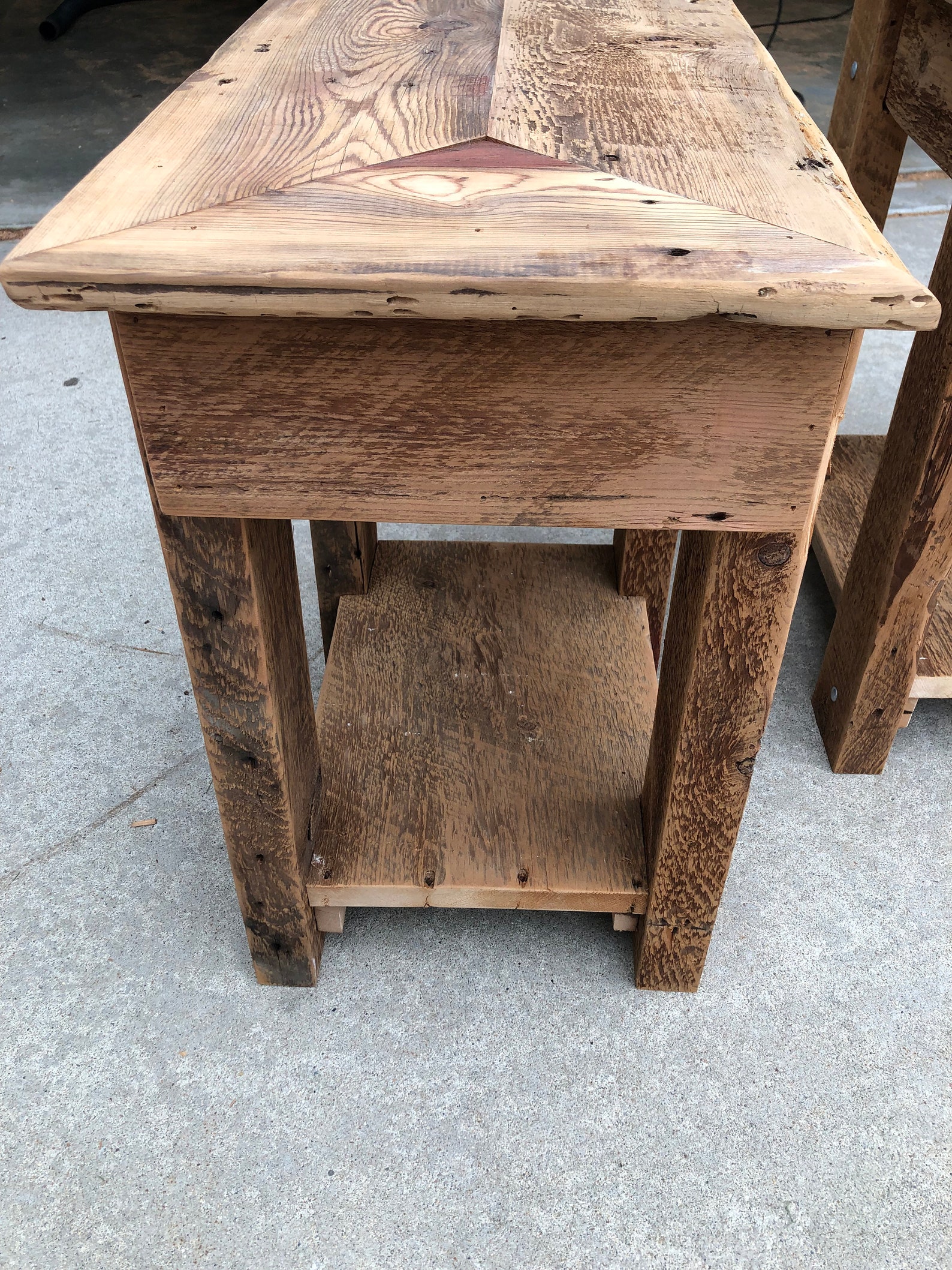 Reclaimed Barn Wood End Table / Coffee Table Authentic 100 | Etsy