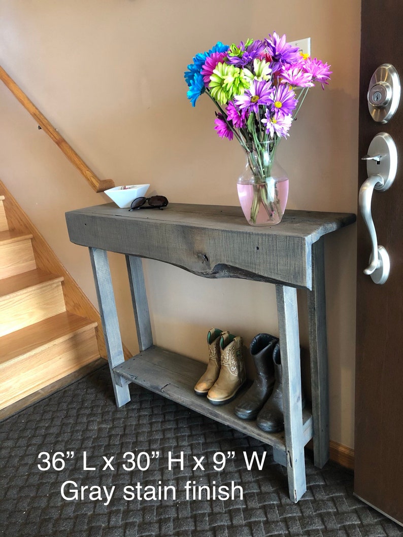 Custom Built Rough-sawn Oak Entry Way/console Table - Etsy