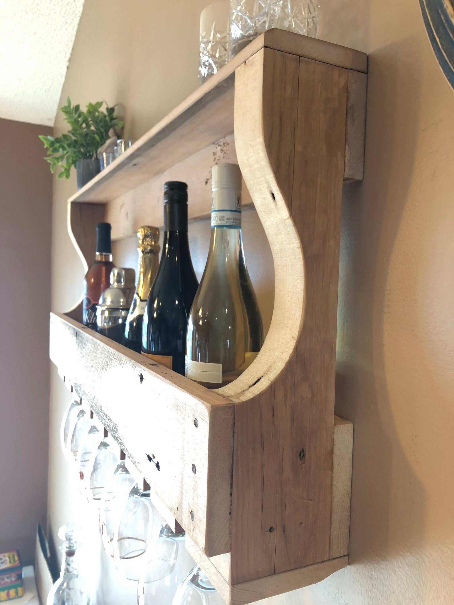 Reclaimed Barn Wood Wine Rack - Etsy