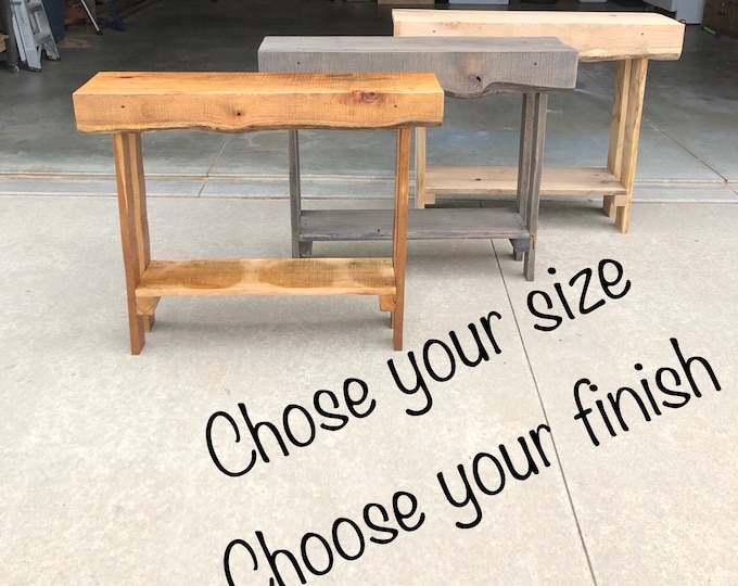 Custom Built Rough-sawn Oak Entry Way/console Table - Etsy
