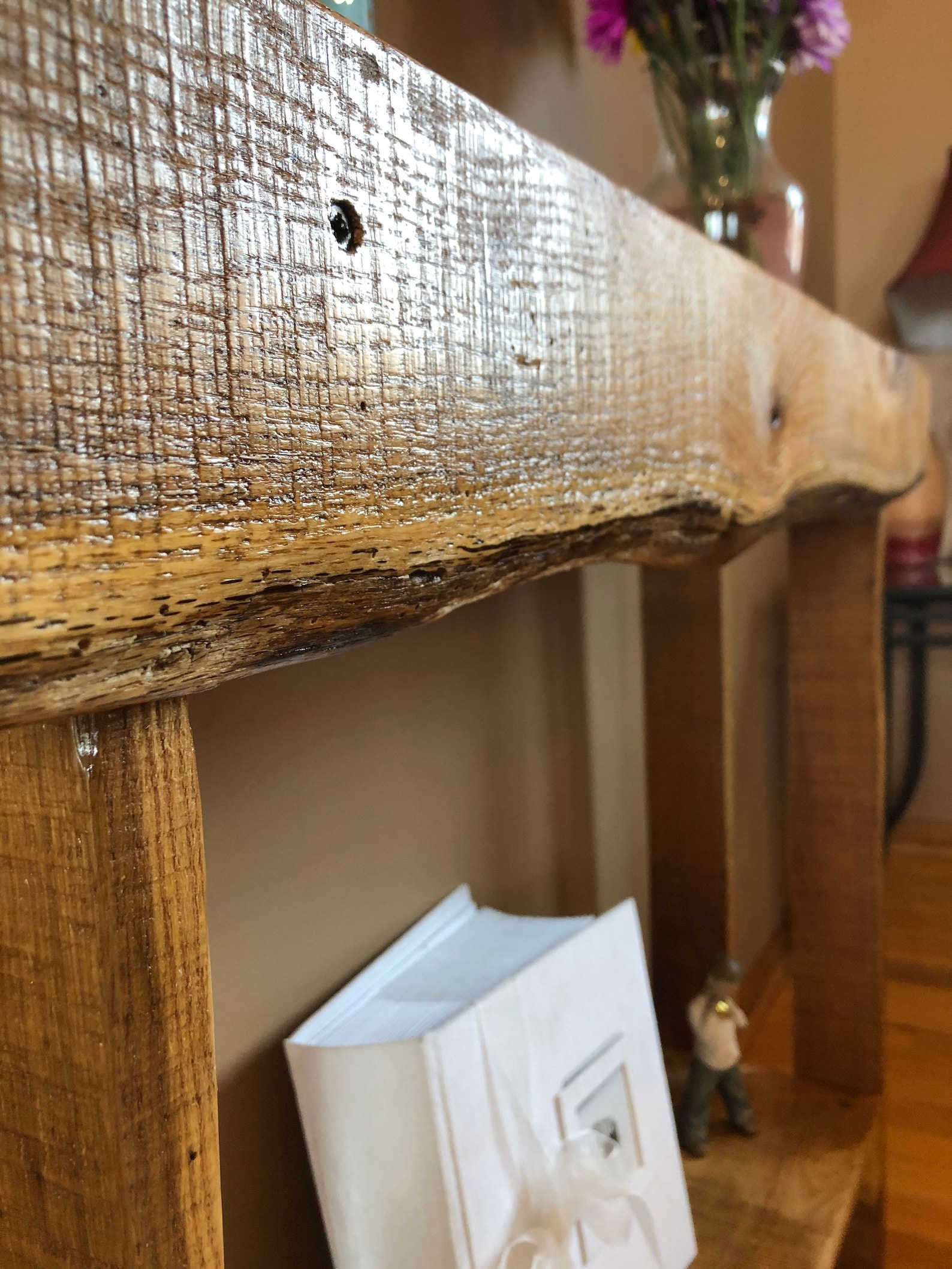 Custom Built Rough-sawn Oak Entry Way/console Table - Etsy