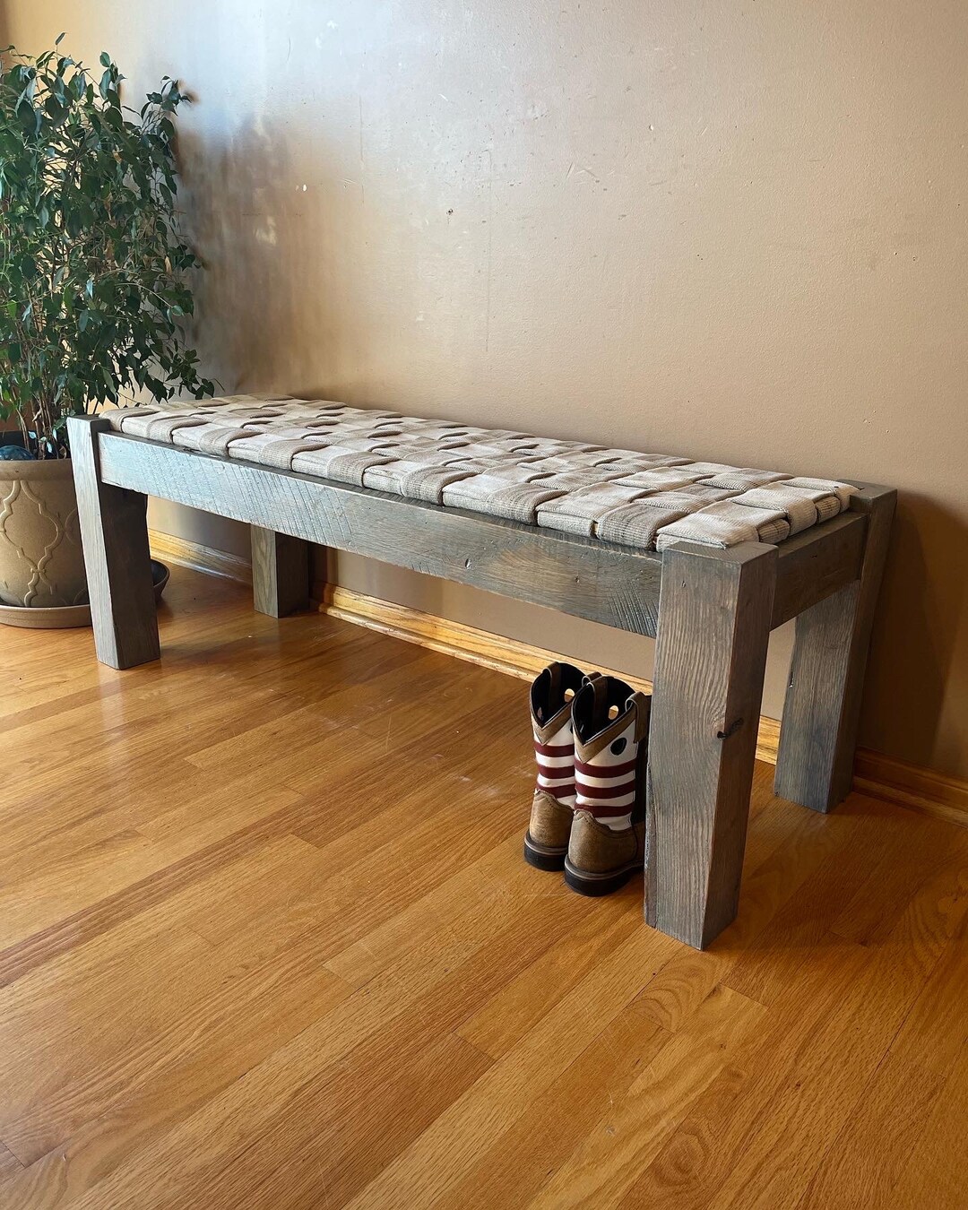 Reclaimed Fire Hose Bench. Custom Sizes and Finishes - Etsy