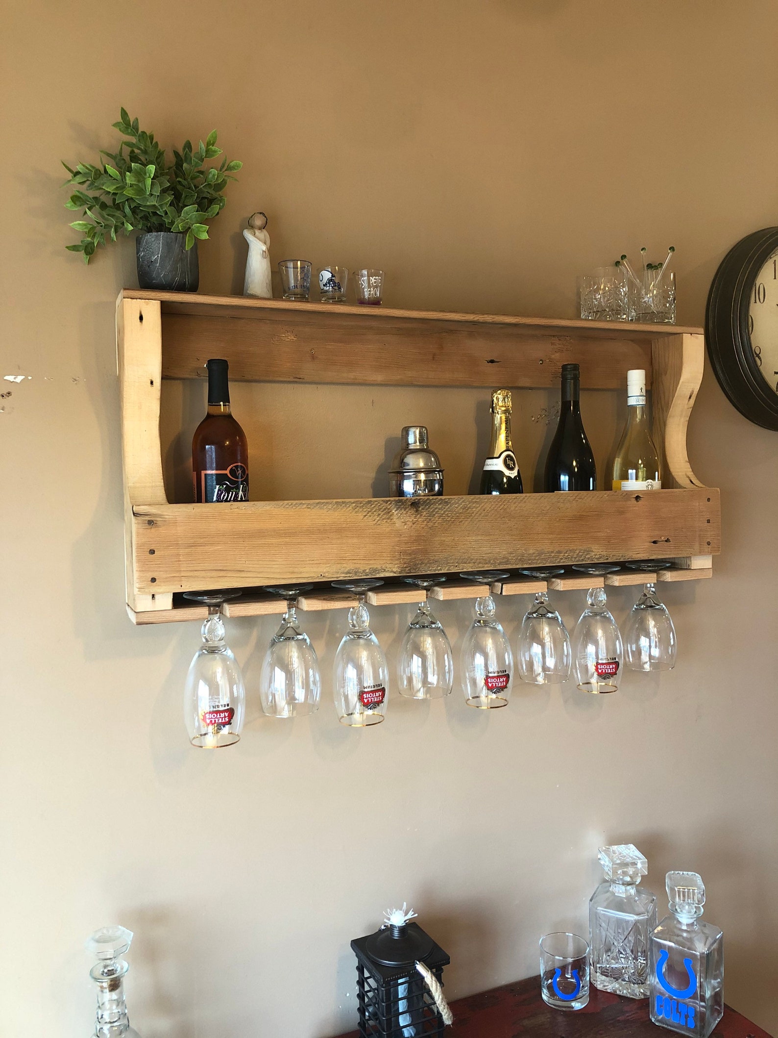 Reclaimed Barn Wood Wine Rack - Etsy
