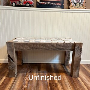 Reclaimed Fire Hose Bench. Custom Sizes and Finishes Available. - Etsy